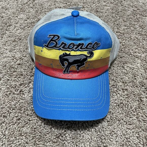 Ford | Accessories | Ford Bronco Hat Retro Patch Blue Sunset Stripe ...